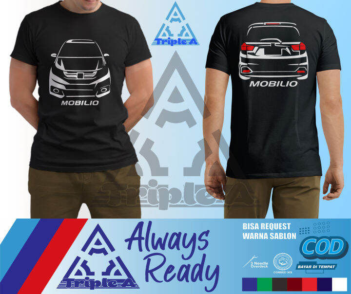 Kaos Honda Mobilio E Facelift Front Rear Baju Otomotif Baju by Triple A Distro | Lazada Indonesia