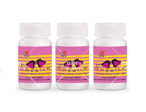 DXN Roselle Tablet FAMILY PACK (300mg x 120 tablets) x 3 bottles ...