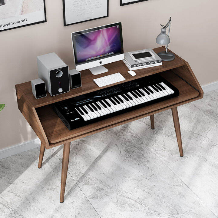 Solid wood electronic piano table, recording studio, mixer table, music ...
