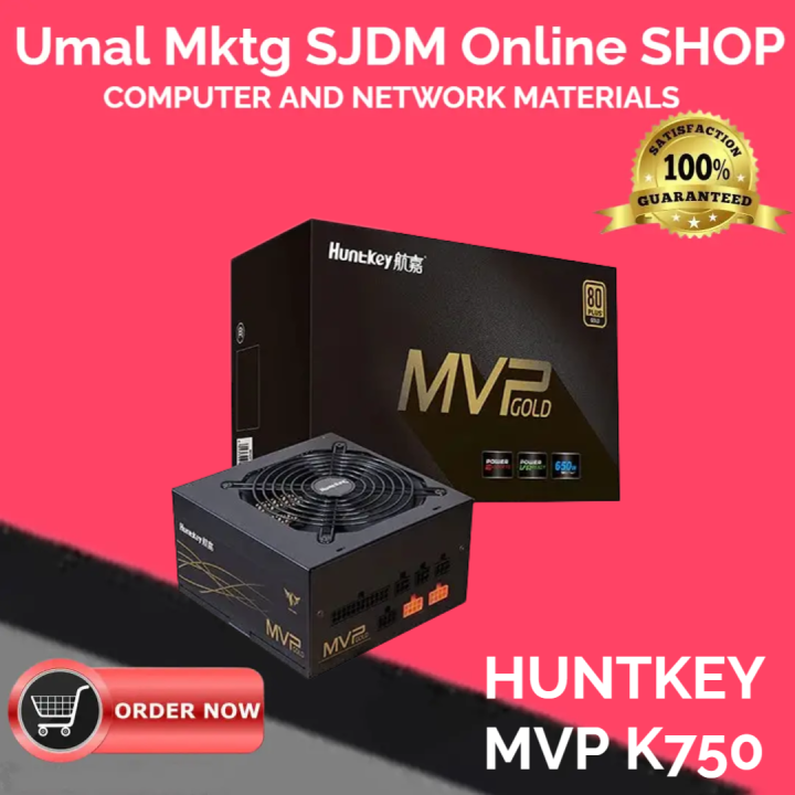 Huntkey MVP K750 750W 12V 80Plus Gold Full-Modular with APFC Gaming Power Supply | Lazada PH