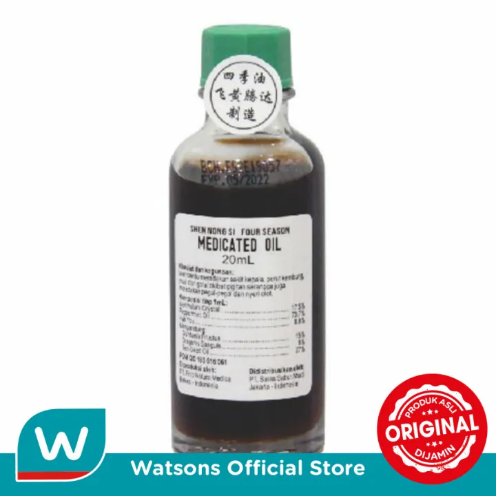 CHINESE MEDICIN Four Season Medicated Oil 20ml | Lazada Indonesia