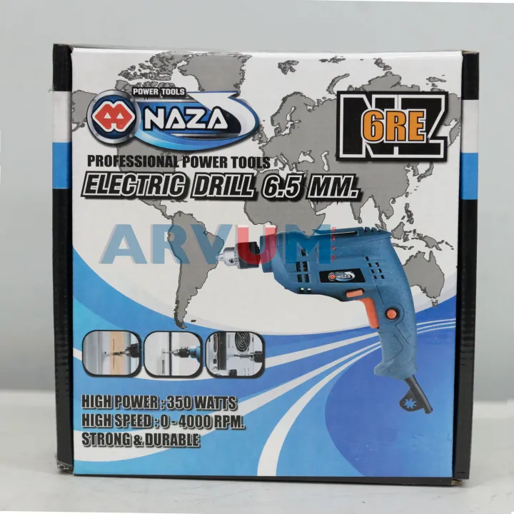 สว่านไฟฟ้า Naza รุ่น 6RE 2 หุน หมุนซ้าย-ขวา เจาะ ไม้ เหล็ก ฝ้า ขันสกรู ประกันโดยศูนย์บริการ 6 ...