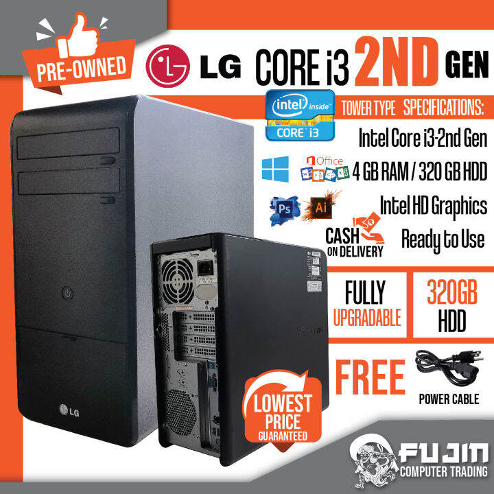 DESKTOP / (L+G) TOWER TYPE / INTEL CORE i3-2ND GEN / 4GB RAM / 320GB HDD / INTEL HD GRAPHICS ...