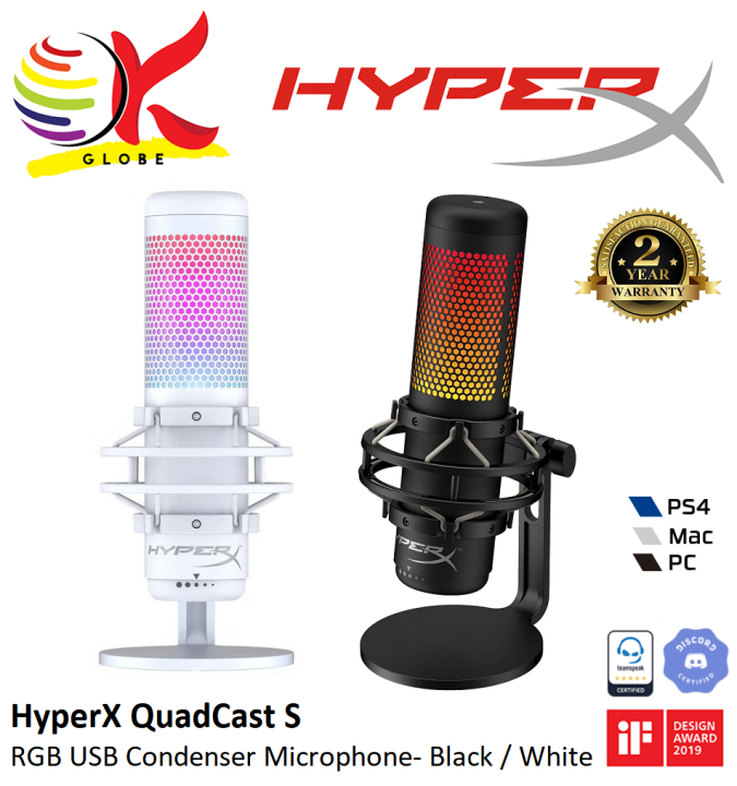 HYPER-X HYPERX QUADCAST S RGB USB CONDENSER GAMING MICROPHONE WITH ...