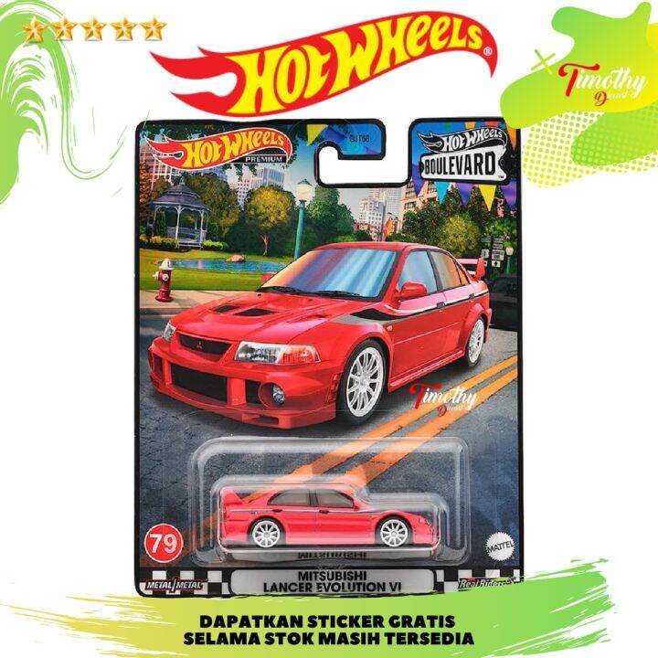Hot Wheels Premium Boulevard Mitsubishi Lancer Evolution VI Merah ...