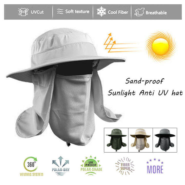 Topi Anti UV Matahari / Topi Mancing / Topi Pelindung Panas | Lazada ...