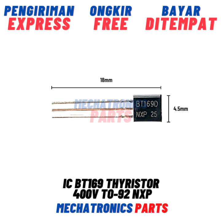 IC BT169 Thyristor 400V TO-92 NXP BT169D Triac TO92 | Lazada Indonesia