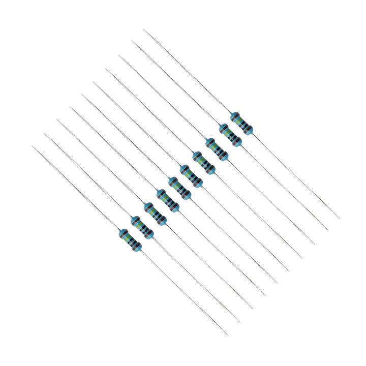 10pcs 5 band 1m resistor 0.25w 1/4W Metal Film Resistor Kit 1% Resistor ...