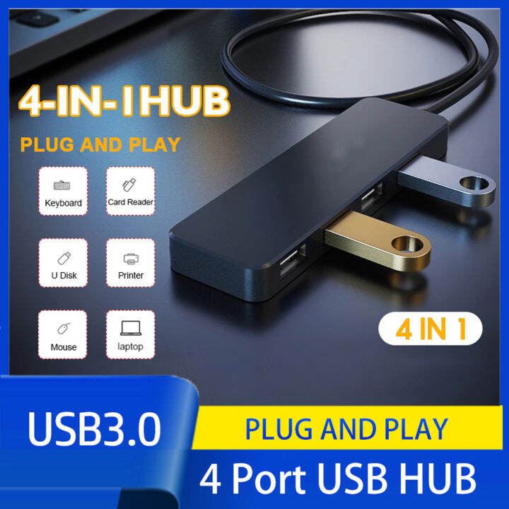 USB HUB 4 Ports Hub 3.0 Adapter Hight Speed Extension USB Splitter 2.0 ...