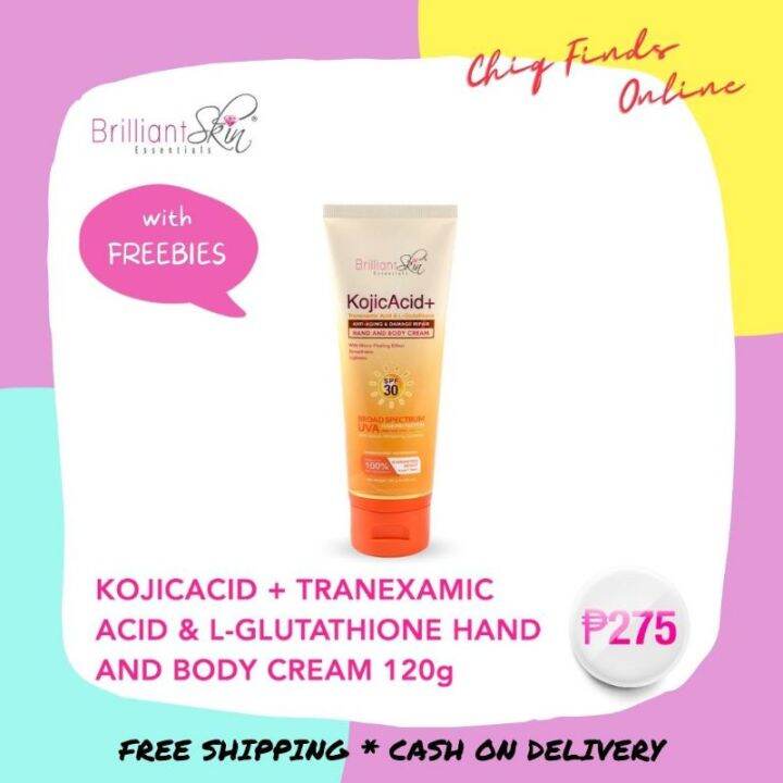 Brilliant Skin Kojic Acid + Tranexamic Acid and L- Glutathione Hand and ...