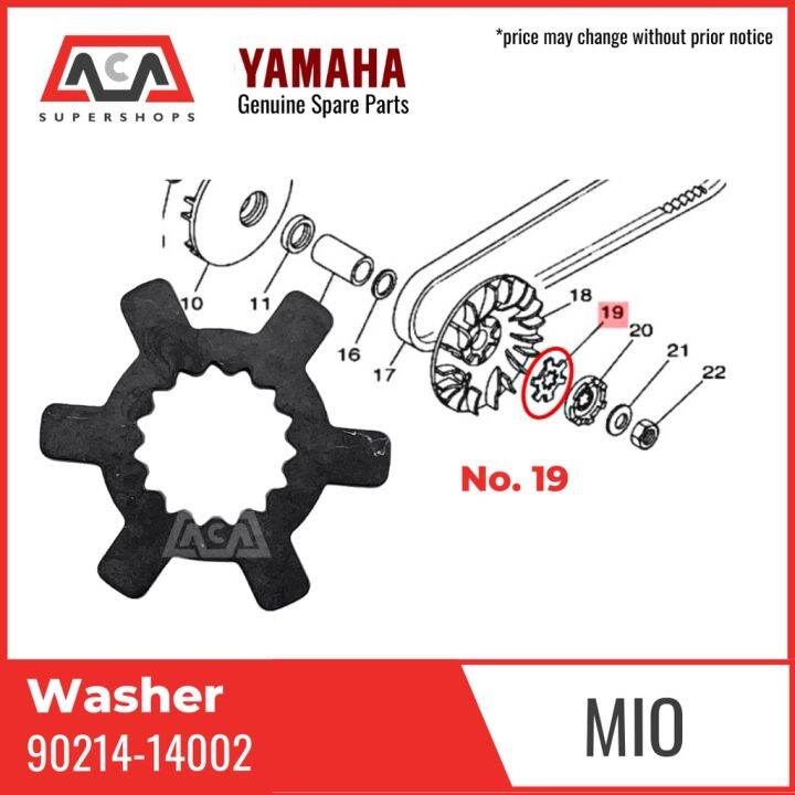 CLAW WASHER MIO AMORE/SPORTY/SOUL/SOULTY (90214-14002) (YAMAHA GENUINE ...