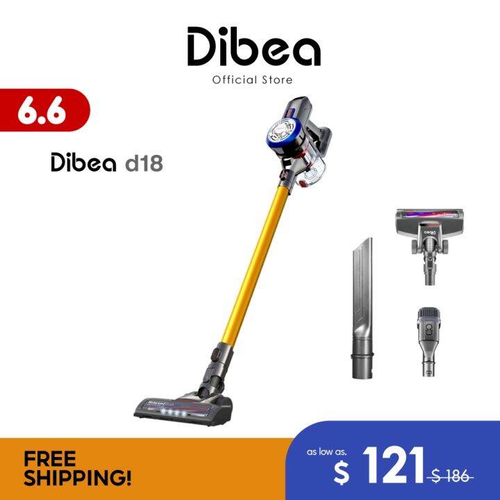 ☎⊙ Dibea D18 Classical Cordless Vacuum Cleaner Handheld Stick with LED Light Local Warranty ...