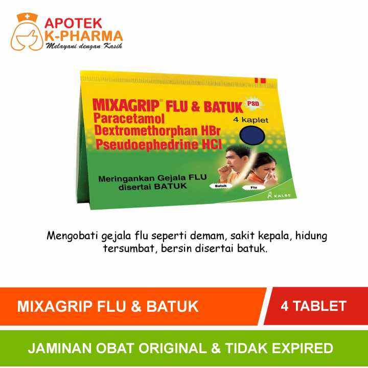 Mixagrip Flu & Batuk Strip Isi 4 Tablet Obat Original | Lazada Indonesia
