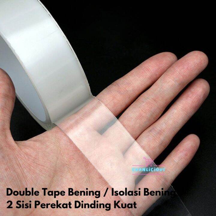 Double Tape Bening / Isolasi Bening 2 Sisi Perekat Dinding Kuat ...