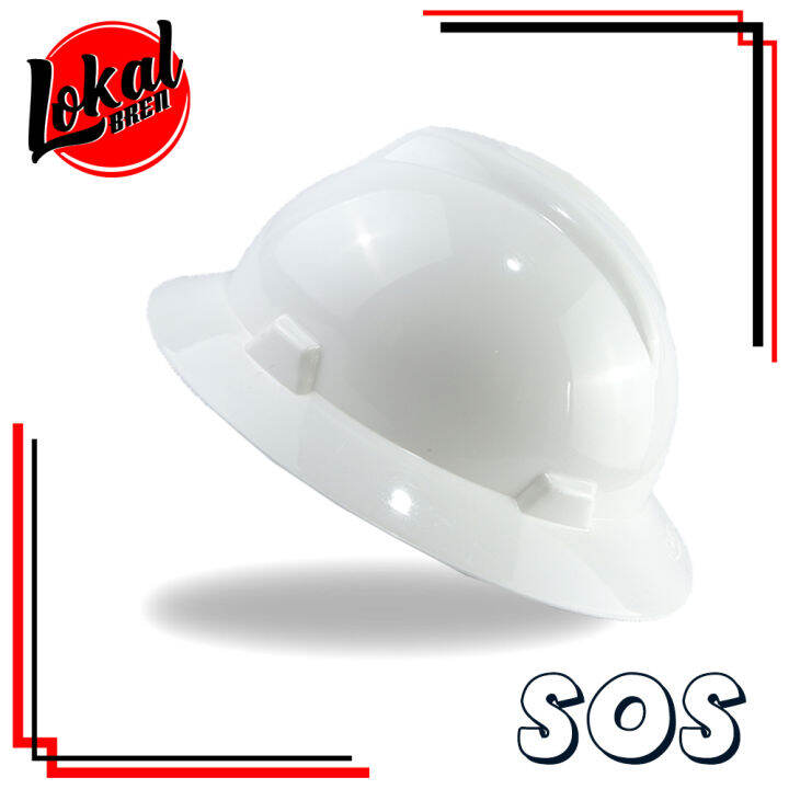 Helm Proyek/Helm Safety/Helm Kerja SOS BUNDAR + Inner Putar - Putih ...
