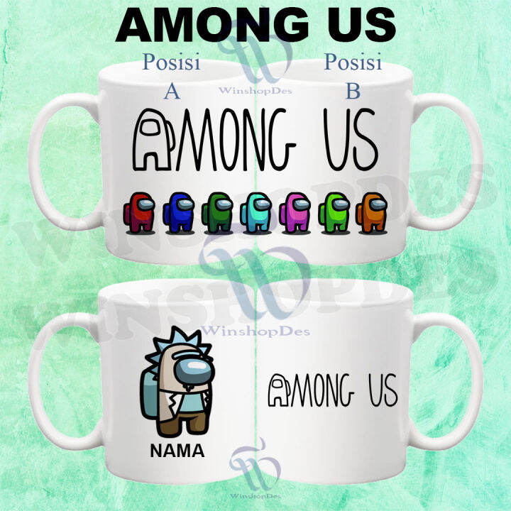 MUG CUSTOM LUCU ANIMASI AMONG US | Lazada Indonesia