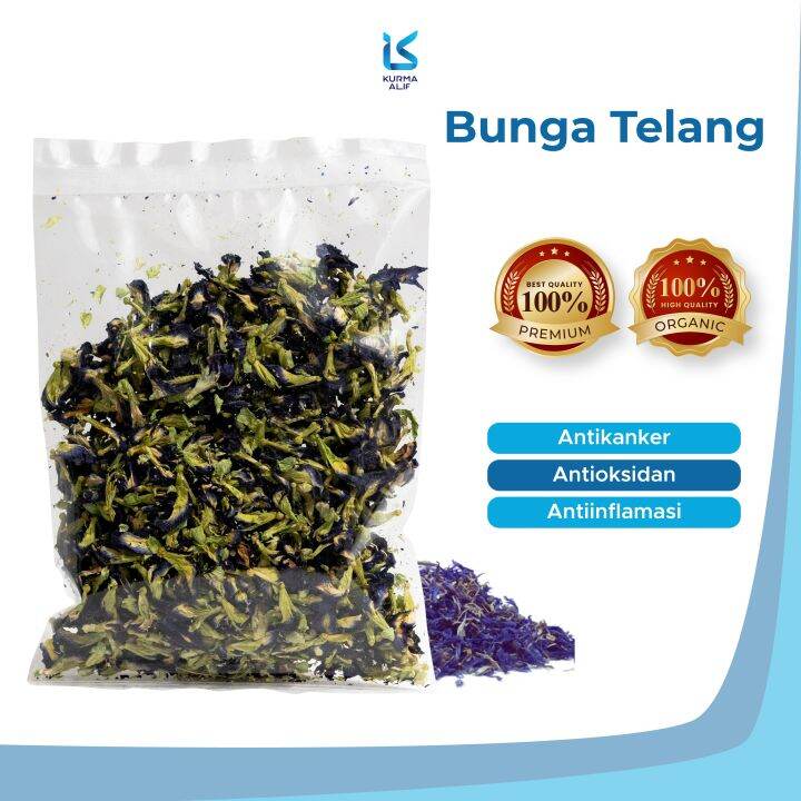 Bunga Telang Kering 50 gram Organik Butterfly Pea Tea Premium | Lazada ...