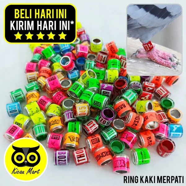 KICAU MART Ring Mepati Balap Tipe Kristal Lapis Akrilik Premium Gelang ...
