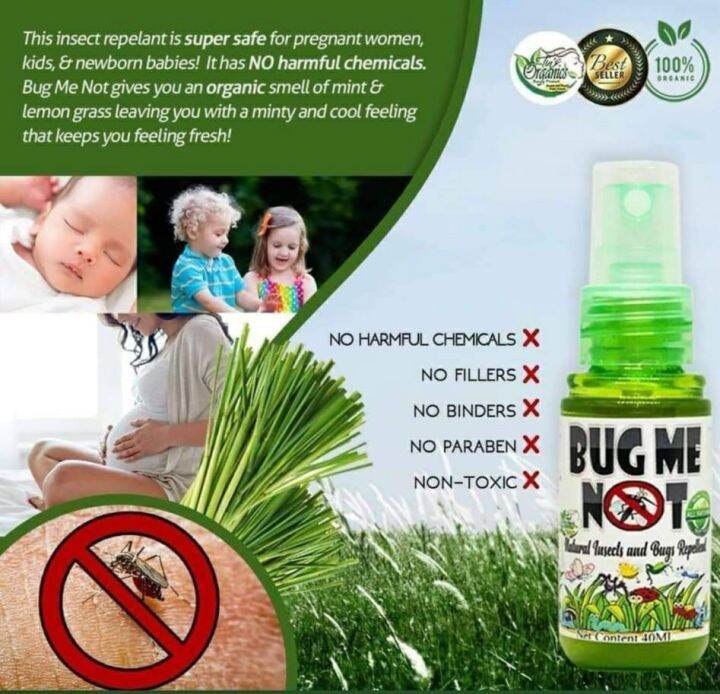 ORGANIC INSECT REPELLANT (BUG ME NOT 40ml) by Pretty Tin's | Lazada PH