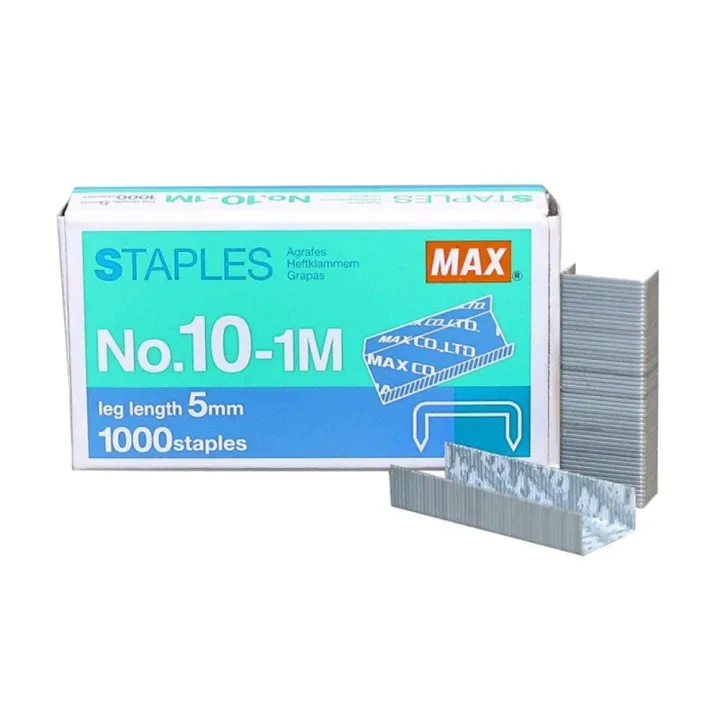 ISI STAPLES MAX NO.10 Max Isi Staples Kecil No. 10 -1M / Refill Stapler ...
