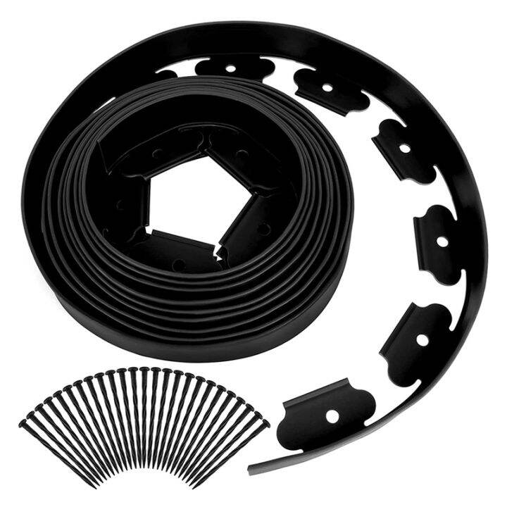 Landscape Edging,16.4FT Garden Edging with 15 Edging Stakes, Rubber ...