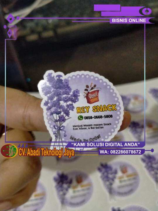 Jasa Desain+Cetak Stiker label produk ukuran 3cm-6cm siap tempel+KISS ...