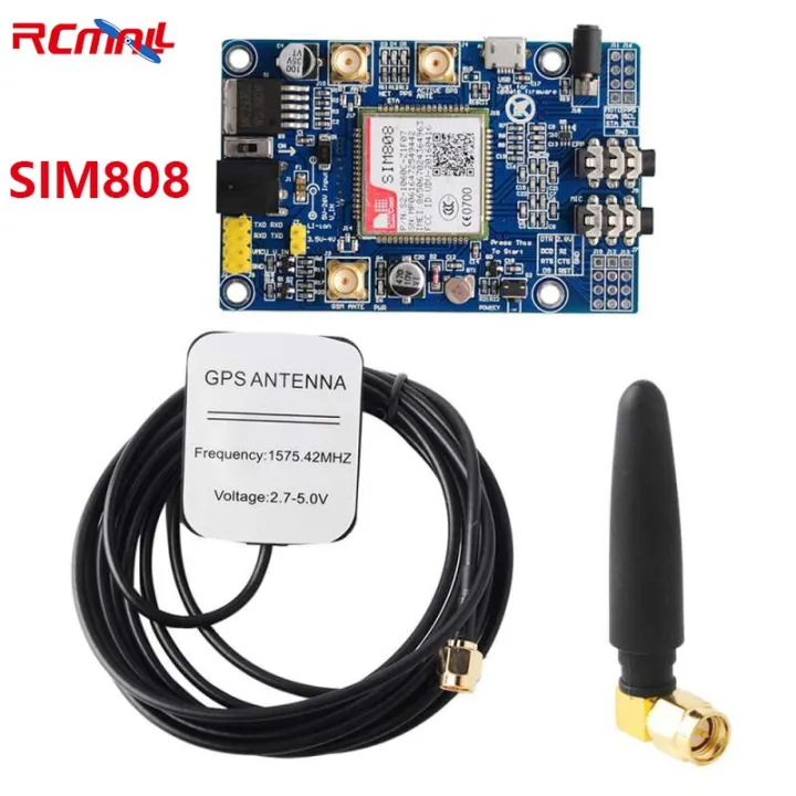 โมดูล SIM808 GPS GPRS GSM Development Board IPX SMA พร้อมเสาอากาศ GPS ...