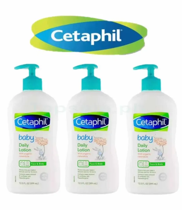 （Set of 3）Cetaphil Baby Daily Face and Body Lotion with Organic ...