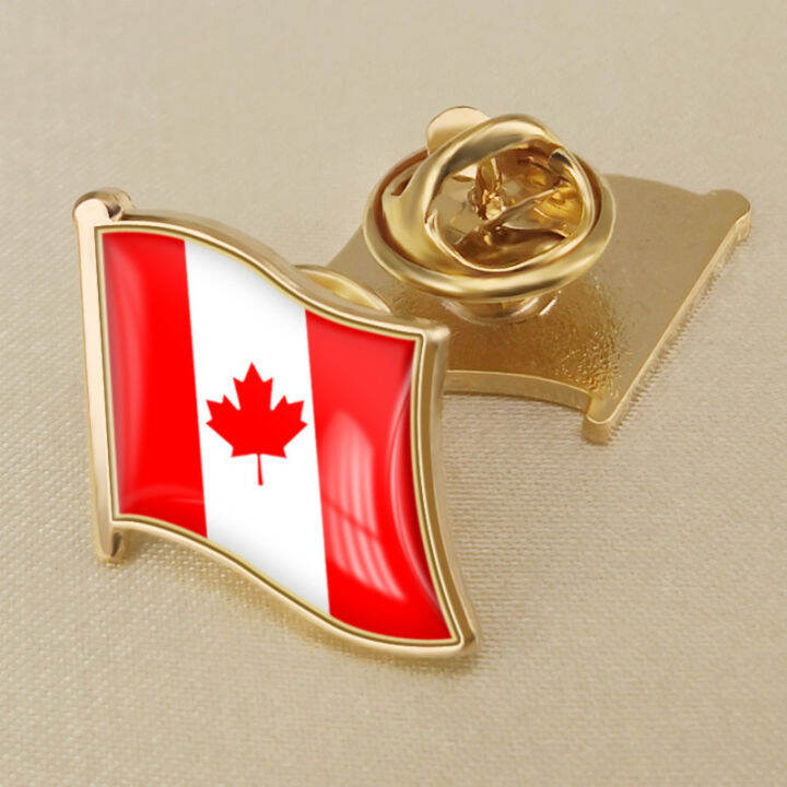 Canadian Flag Crystal Drop Rubber Badge Brooch Flag Brooch of All ...