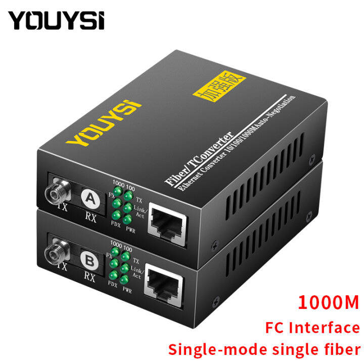 YOUYSI FC port Fiber optic transmitter single-mode 3KM single fiber ...