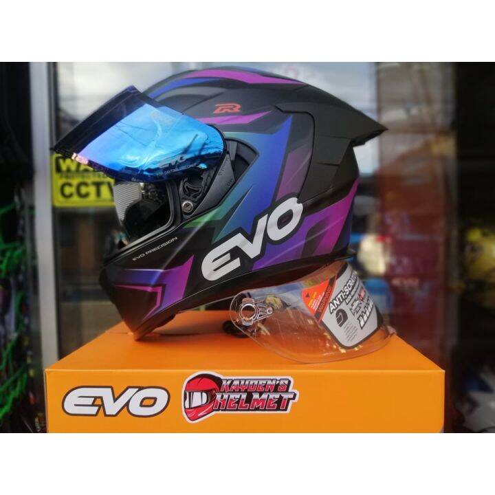 EVO GT PRO Precision PURPLE FREE EXTRA LENS FULL FACE HELMET | Lazada PH
