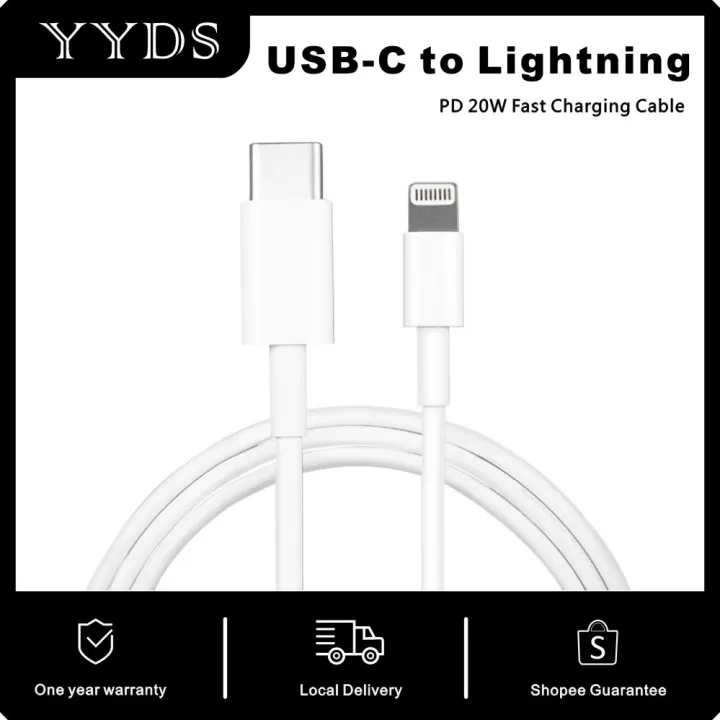 Apple iPhone Cable PD 20W Fast Charging Cable USB-C to Lightning Data ...