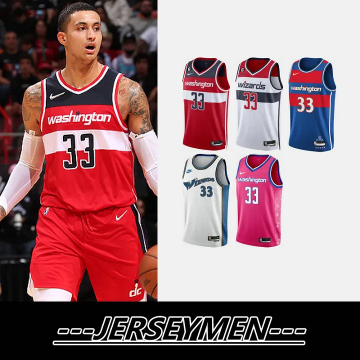 2022-23 New Original NBA Washington Wizards #33 Kyle Kuzma Jersey ...