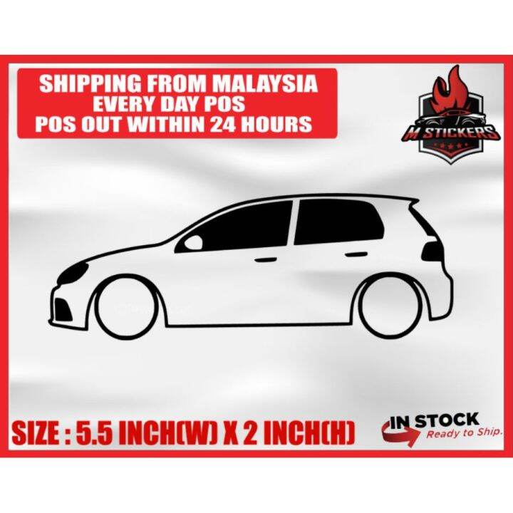 VOLKSWAGEN GOLF GTI MK6 CAR STICKER | Lazada