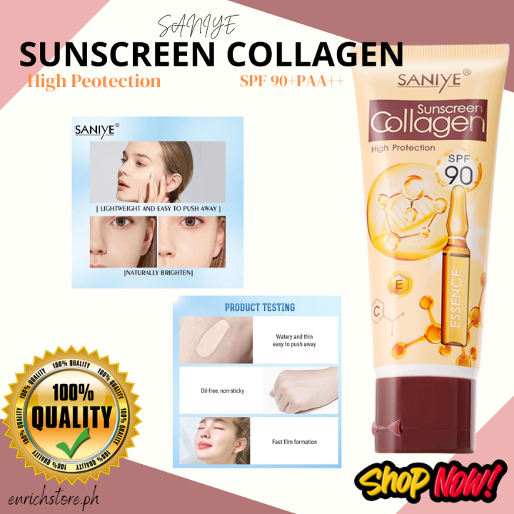 SUPER EFFECTIVE!! SANIYE Sunscreen Collagen SPF90+ PA+++ | Lazada PH