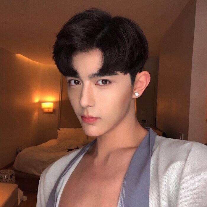Peluka lalaki gitnang punto maikling buhok Korean version guwapo ...