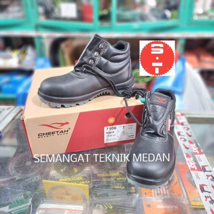 7106H SEPATU SAFETY SEMI BOOT TALI INDUSTRIAL HITAM CHEETAH 7106 H ...