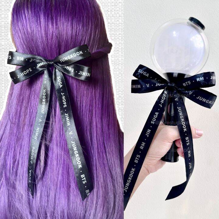KPOP BTS Lightstick Hair Bow Ribbon | Lazada PH