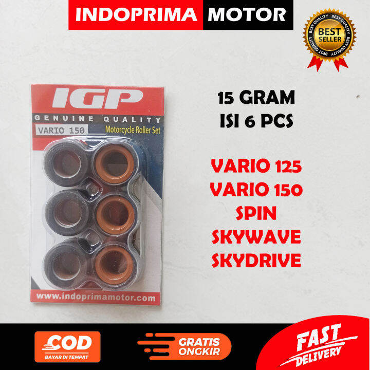 IGP ROLLER VARIO 150 STD. ROLER VARIO TEKNO 125. VARIO CBS 15 GRAM ...