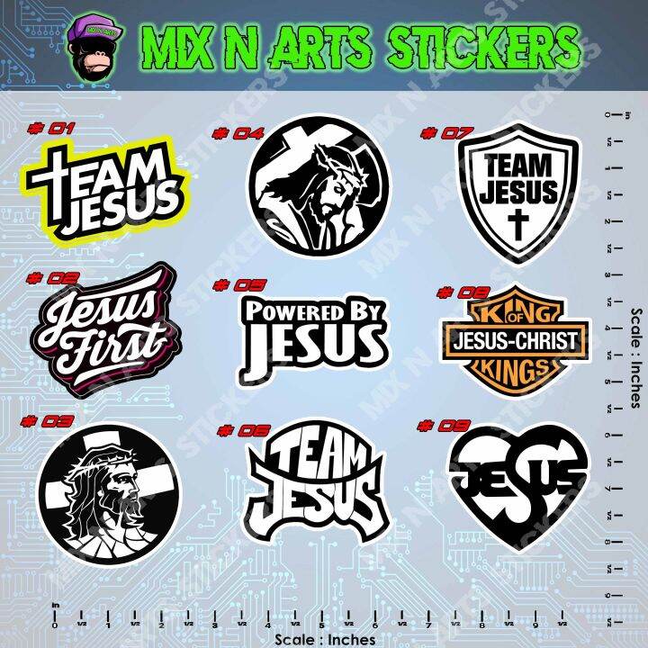 Team JESUS Laminated Vinyl Sticker SOLD PER PIECE | Lazada PH