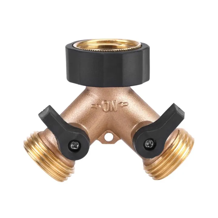 Brass Water Tap Adapter 2 Way Tap Adapter 2 Way Y Shape 3/4 Hose ...