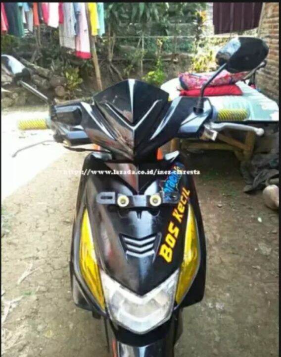 visor beat karbu 110cc honda beat karbu bahan tebal hitam plus lem 3m ...