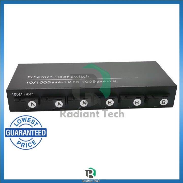 Fiber Switch 6 SC Port 2 RJ45 Port 10/100M Ethernet Switch Fiber ...