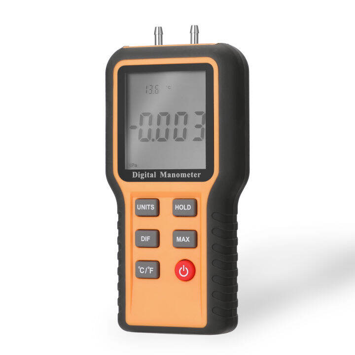 Digital Manometer LCD Display ℃ ℉ Switchable 12 Pressure Units ...