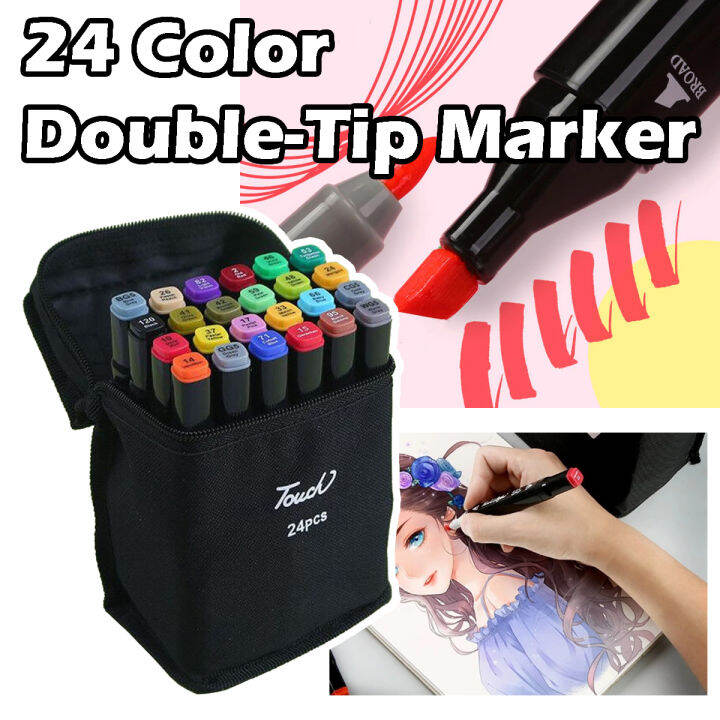 Spidol Warna Dengan Dua Jenis Ukuran Ujung - Dual Tip Marker - Art Pen ...