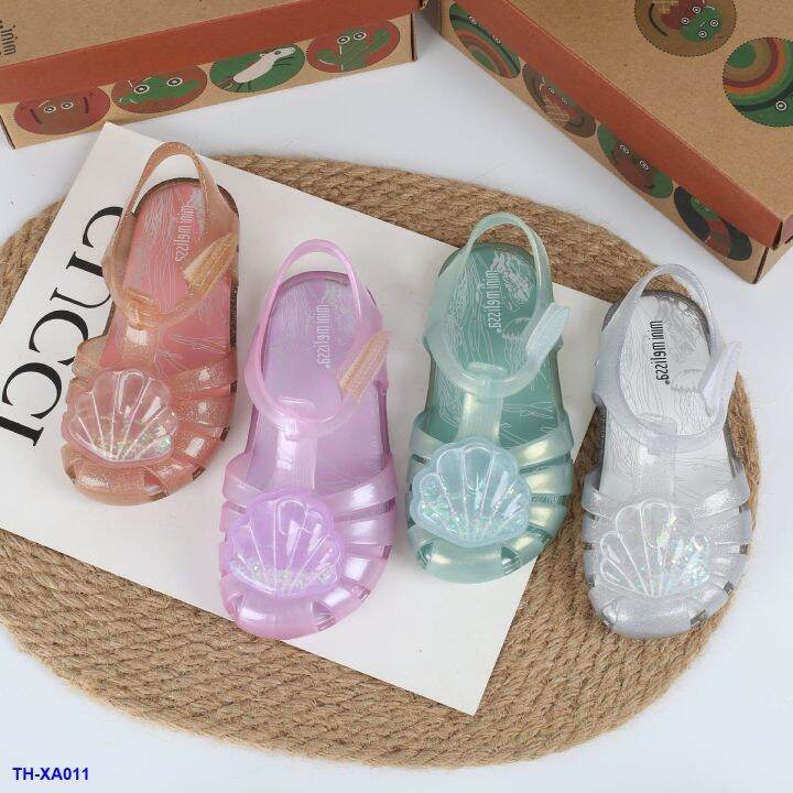 XA011 In 2022 the new MELISSA shiny piece of pearl shells jelly shoes ...