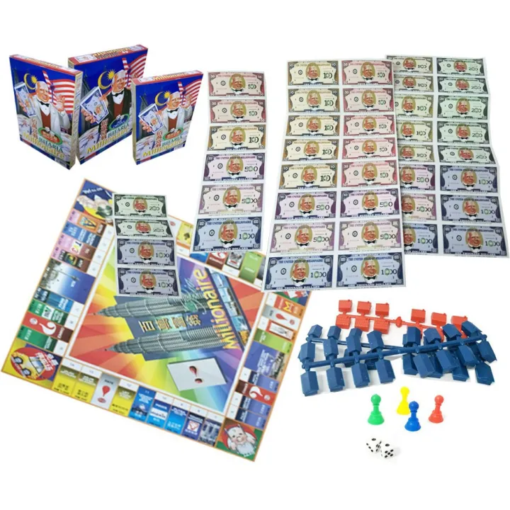 Jutaria Millionaire Board Game Classic Fun Challenge Family Friend | Lazada