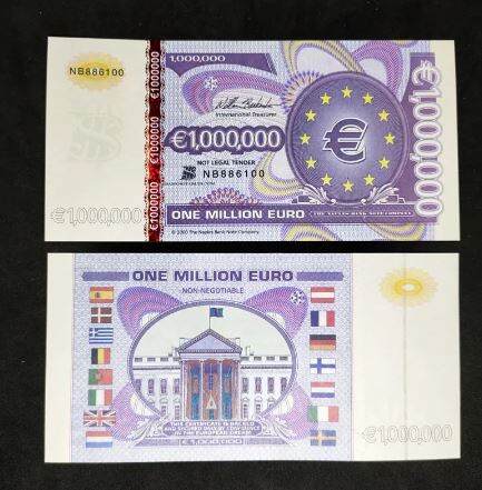 EURO 1000000 MILLION EURO (2000) UNC FANTASY BANKNOTE | Lazada