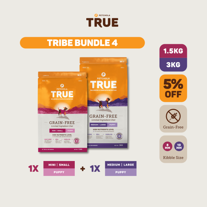 TRIBE BUNDLE 4 PUPPY MIX (1.5 + 3KG) | Lazada PH