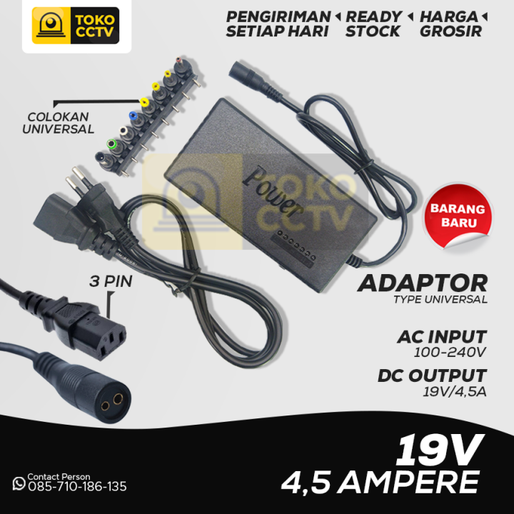 Adaptor 19V 4,5A Universal, Bisa Digunakan untuk Semua Jenis Colokan ...